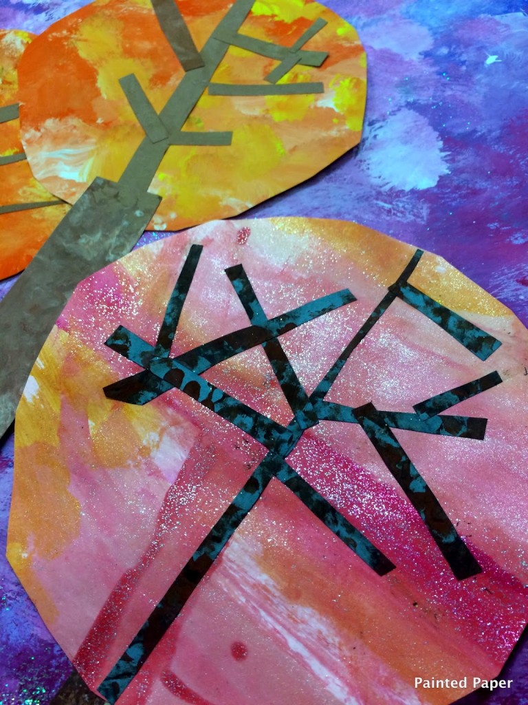 Painted Paper Circle Trees – Painted Paper Art