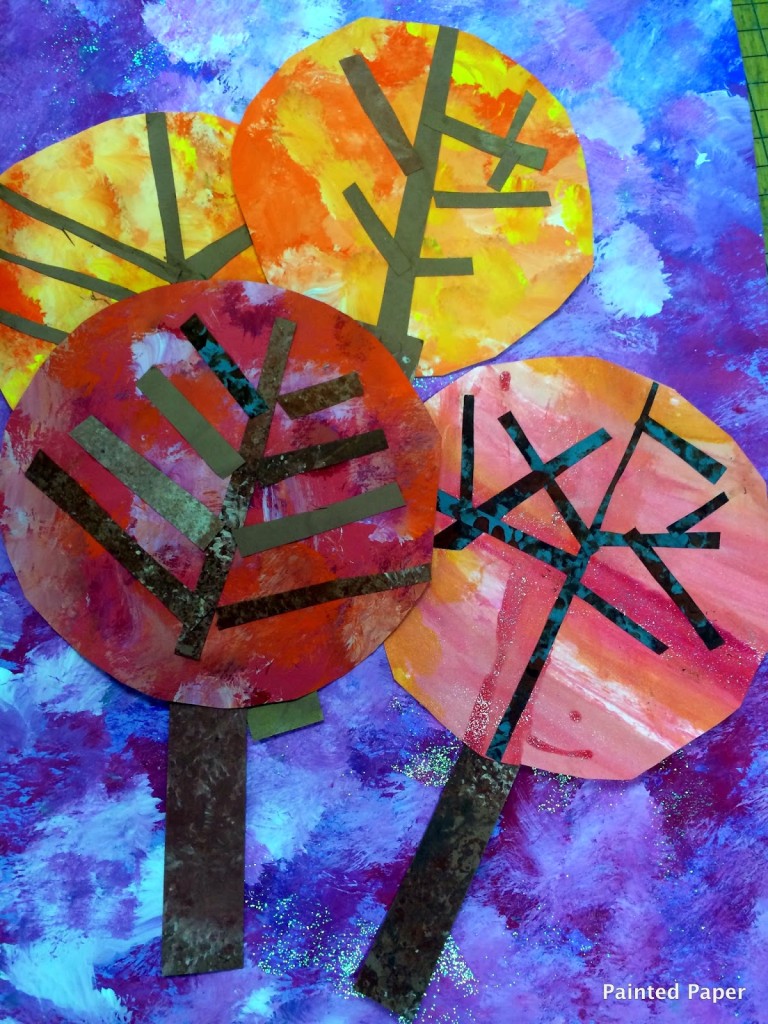 Painted Paper Circle Trees – Painted Paper Art