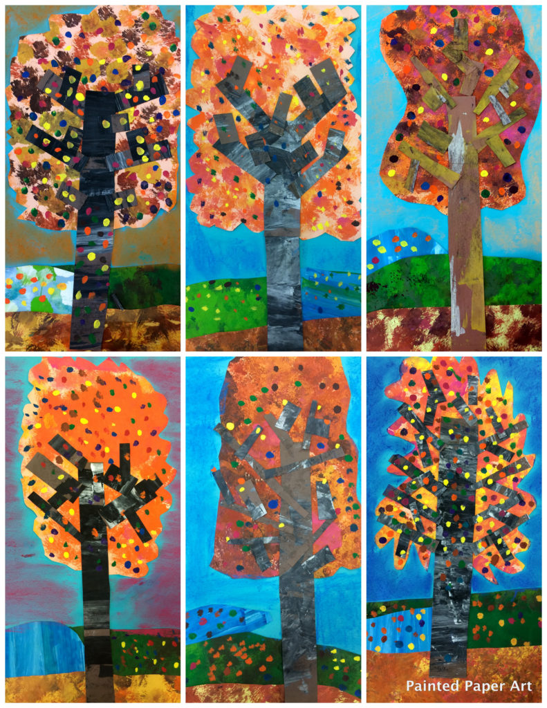 Painted Paper Trees