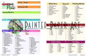Painted Paper Art’s Full Color K-12 Art Teacher Planner