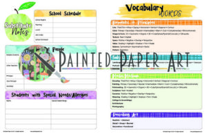 Painted Paper Art’s Full Color K-12 Art Teacher Planner