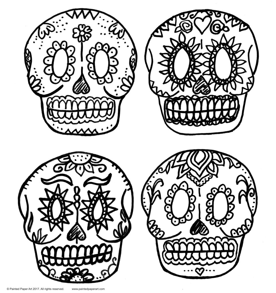 Dia de los Muertos Paper Sugar Skulls