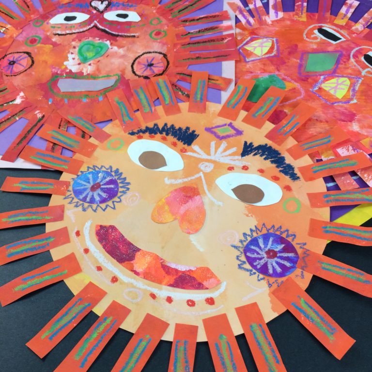 Mexican Aztec Suns – Painted Paper Art