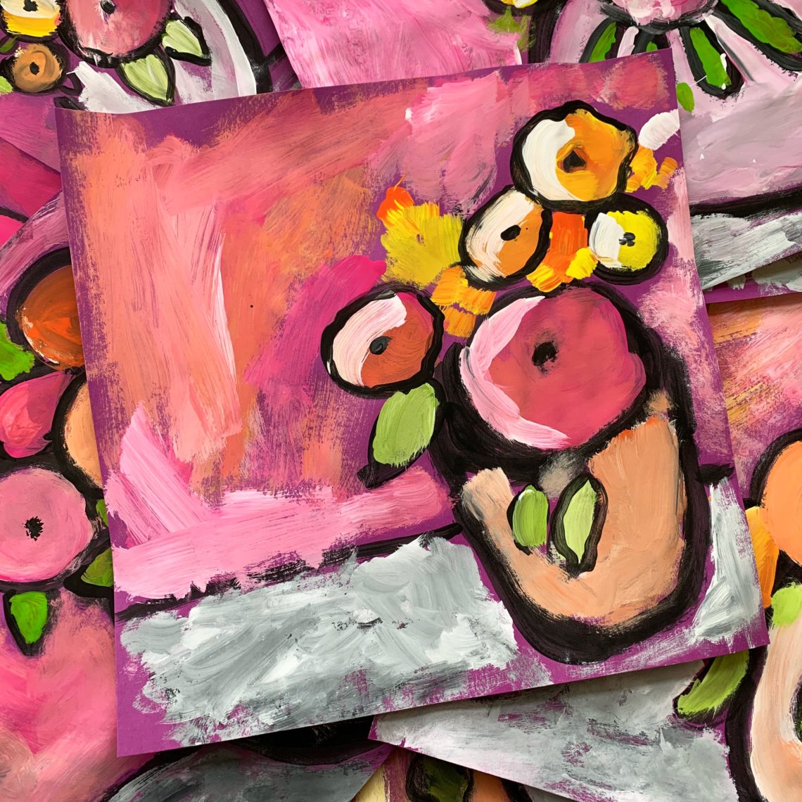 Painted Paper Art – mini masterpieces of art for kids