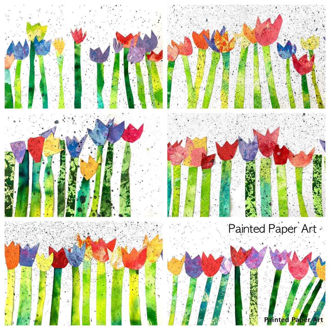 Tulips and Sprinkles – Painted Paper Art