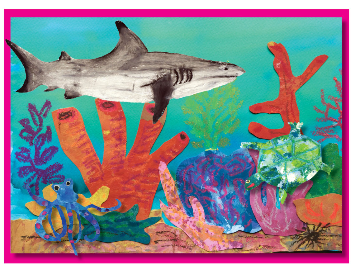 Habitats: Life in the Coral Reef – Painted Paper Art