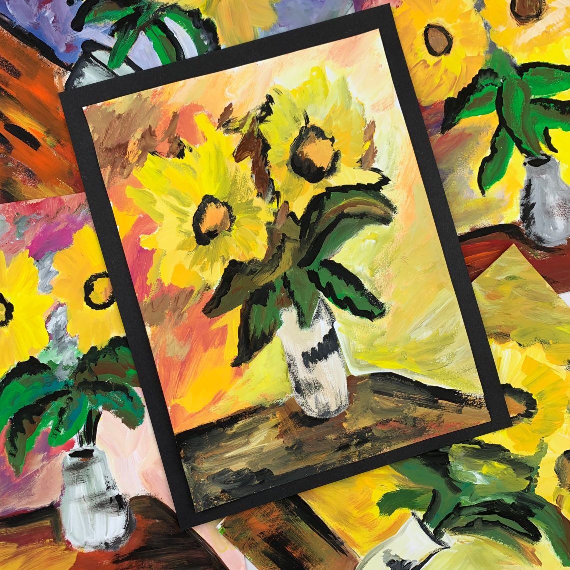 Matisse: Yellow Sunflowers – Painted Paper Art