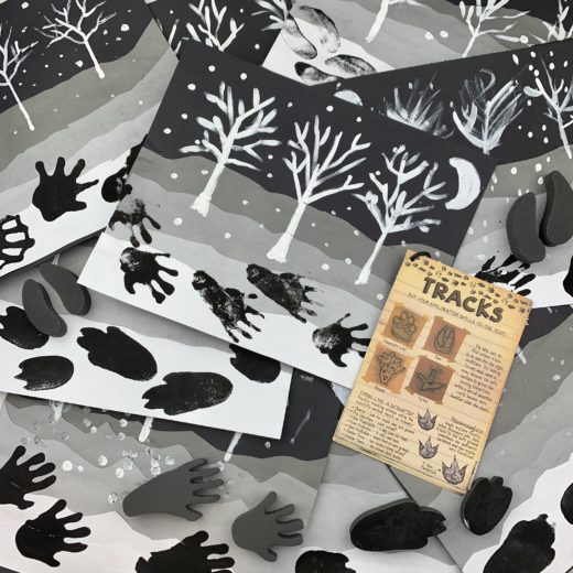 Animal Tracks – Painted Paper Art