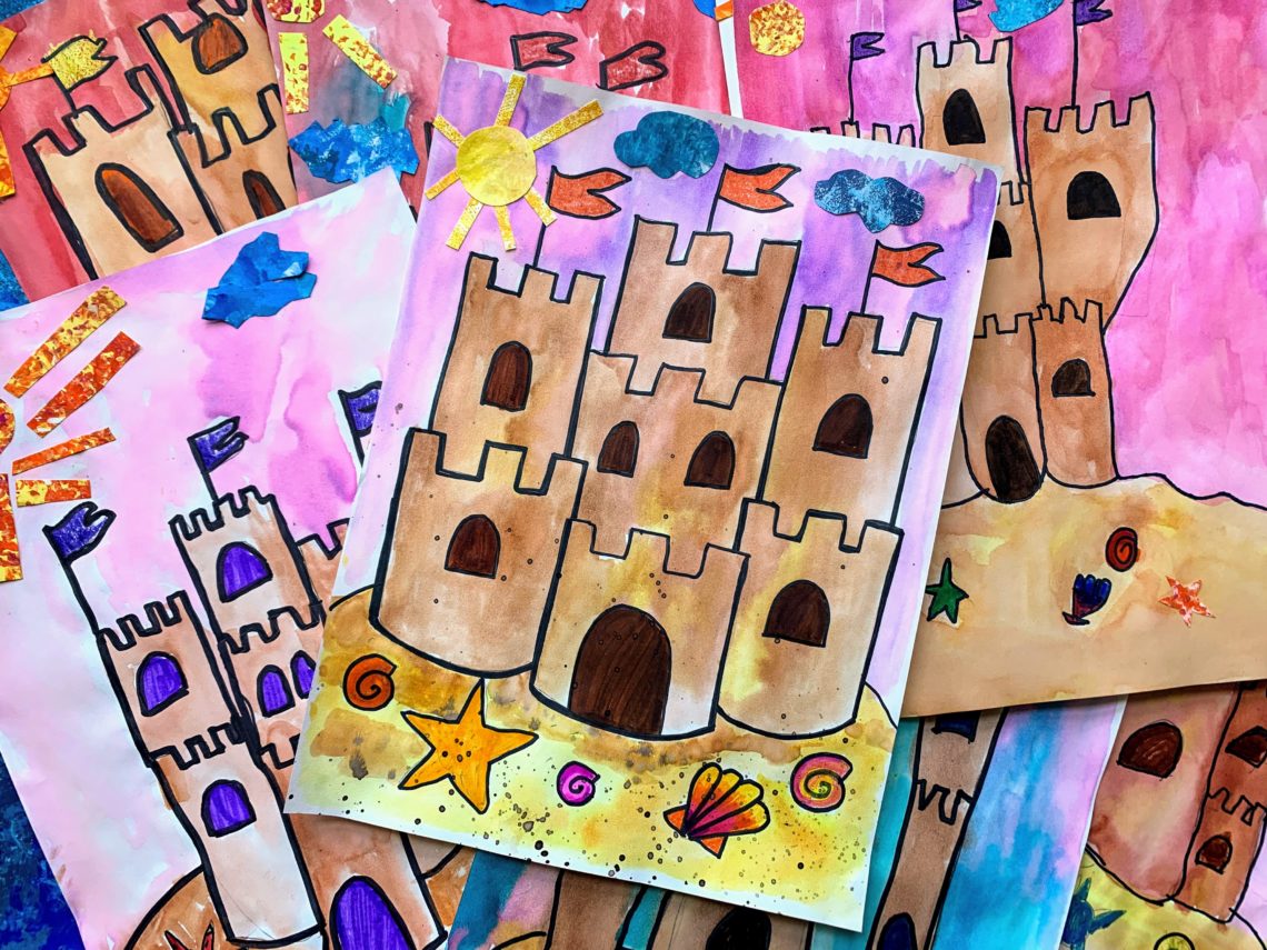 Sand Castles – Painted Paper Art