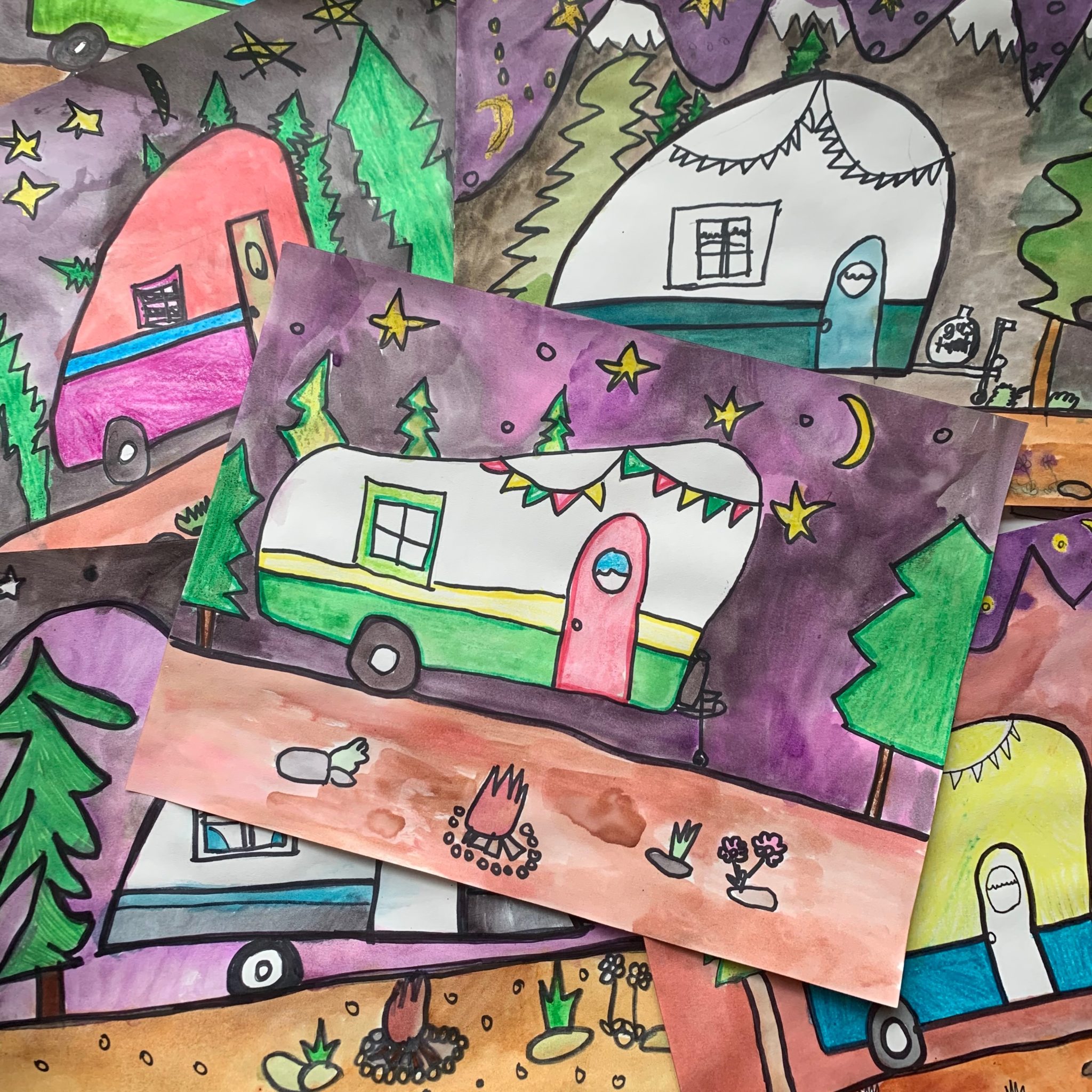 Painted Paper Art – mini masterpieces of art for kids