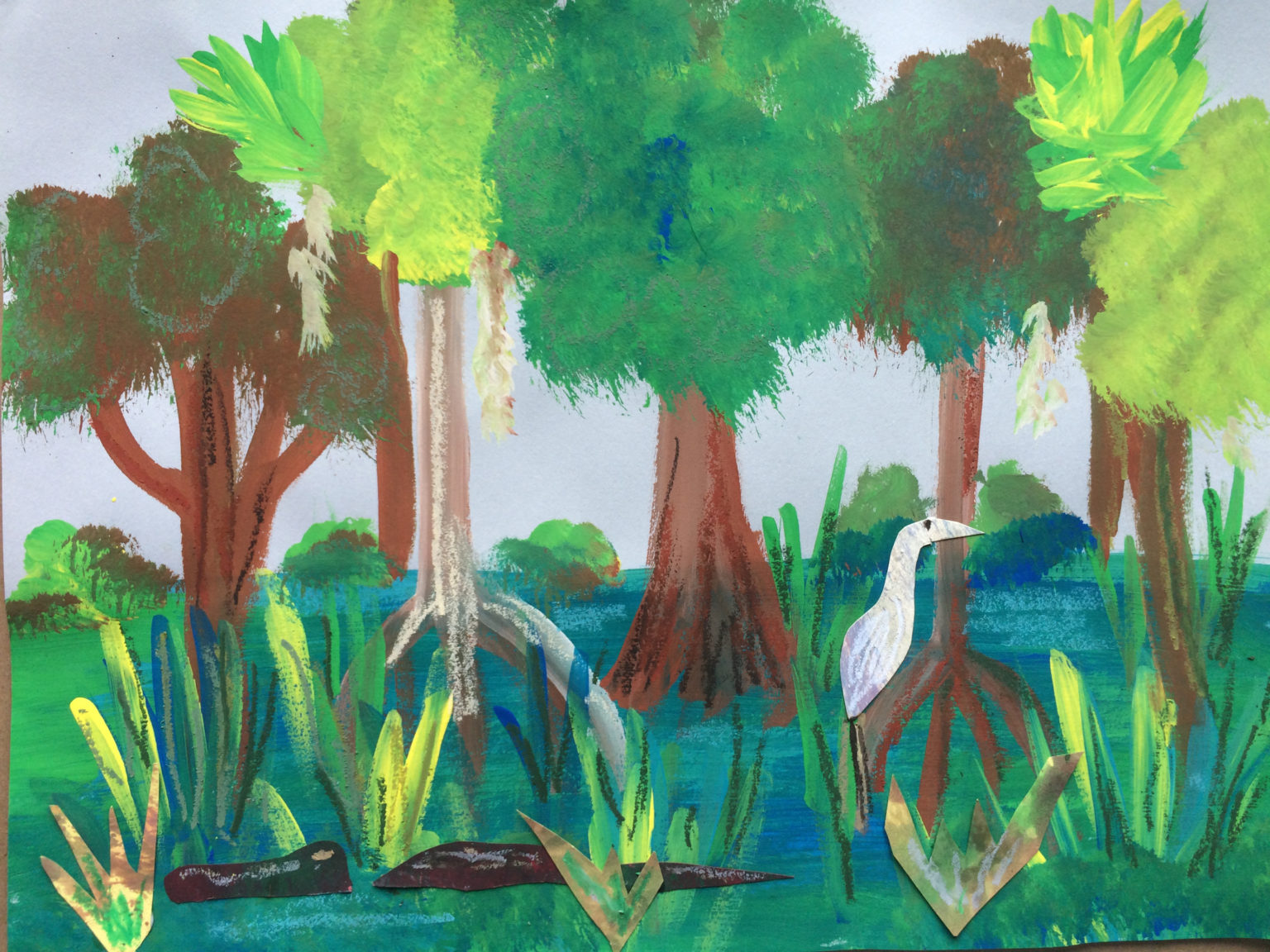 Habitats: Life in the Wetlands – Painted Paper Art