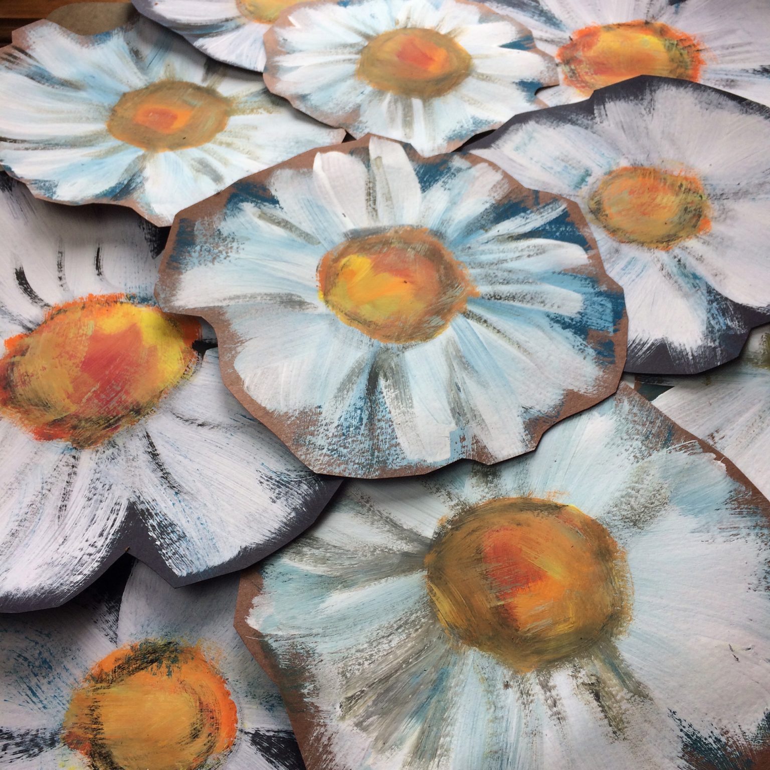Nature Study: Daisy – Painted Paper Art