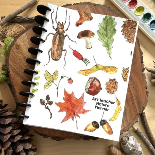 The Art Teacher Nature Planner – Painted Paper Art