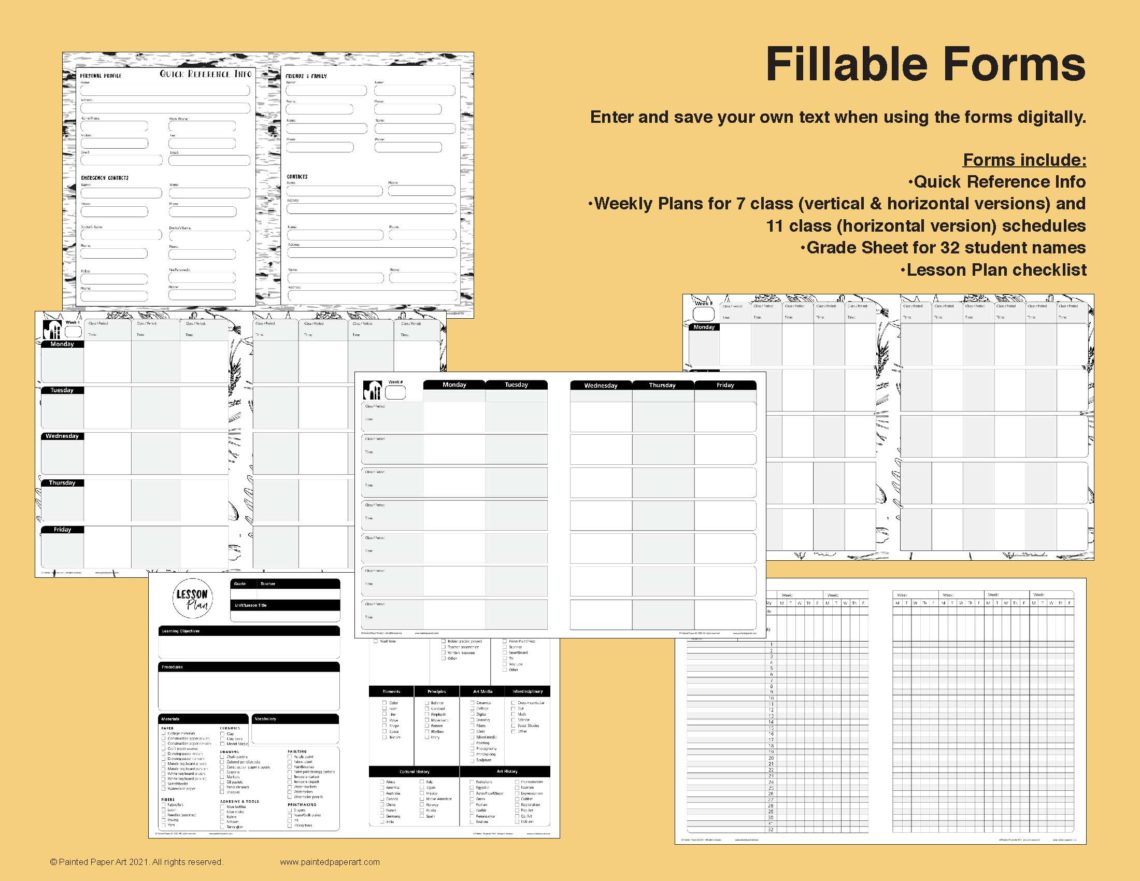 The Art Teacher Nature Planner
