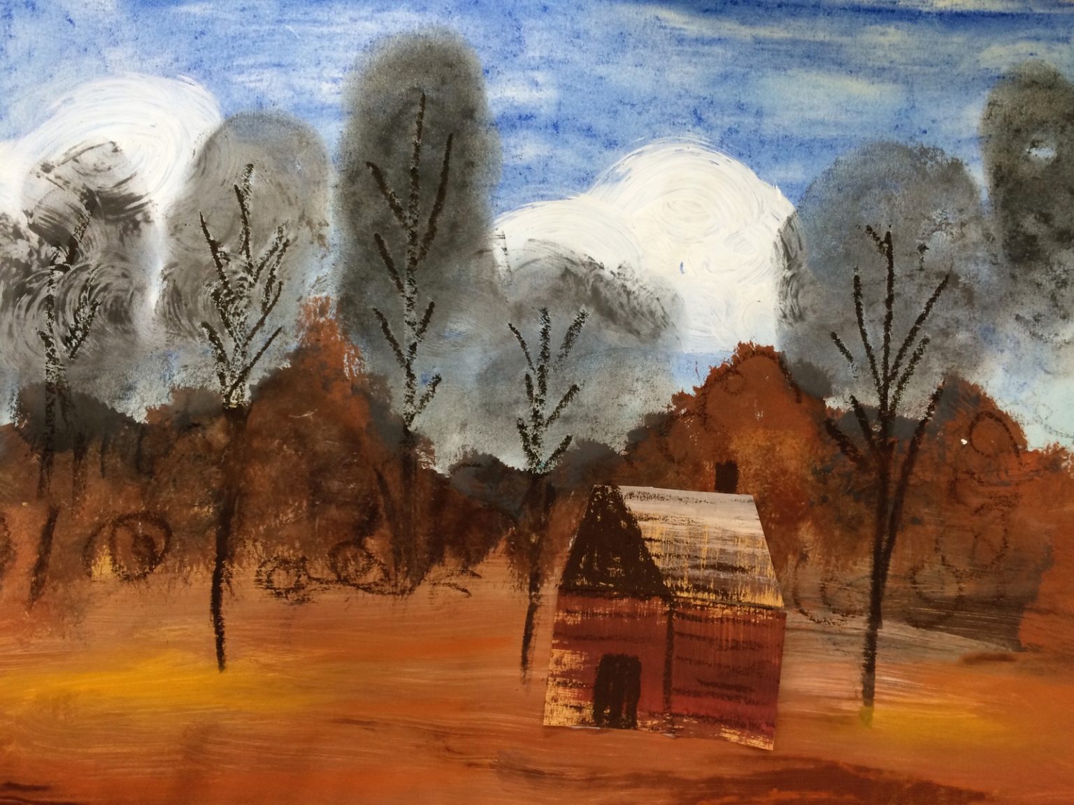 Artist Study: Van Gogh’s Farmhouses Among Trees – Painted Paper Art