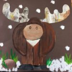 Woodland Animals: Moose – Painted Paper Art