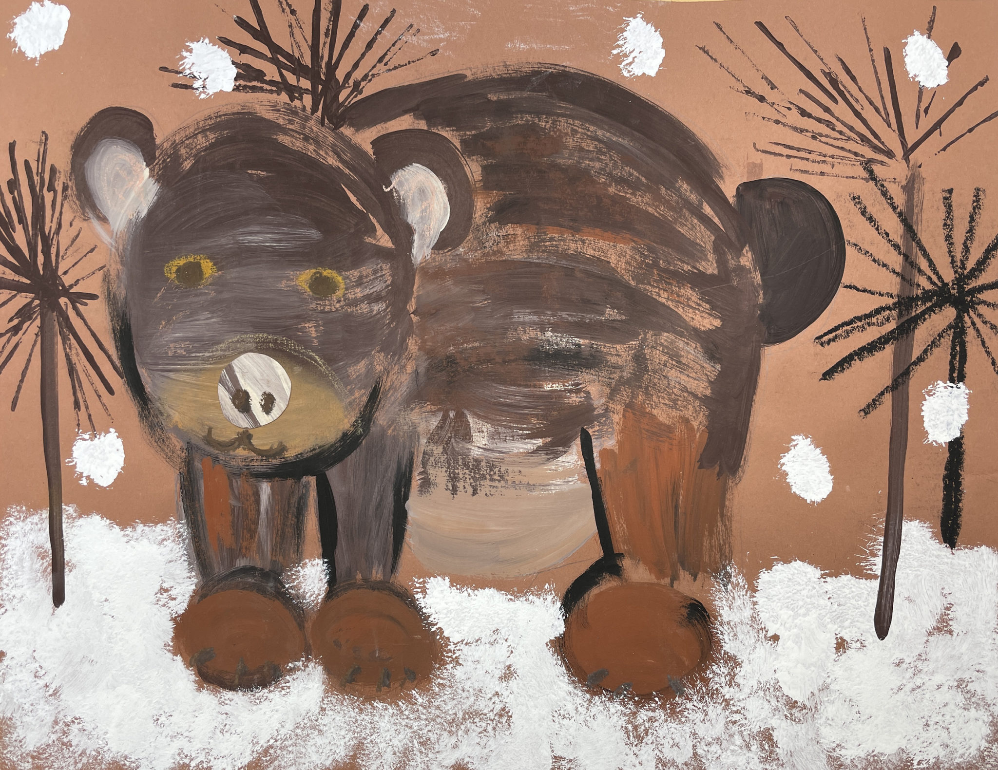 Woodland Wonders: Bear – Painted Paper Art
