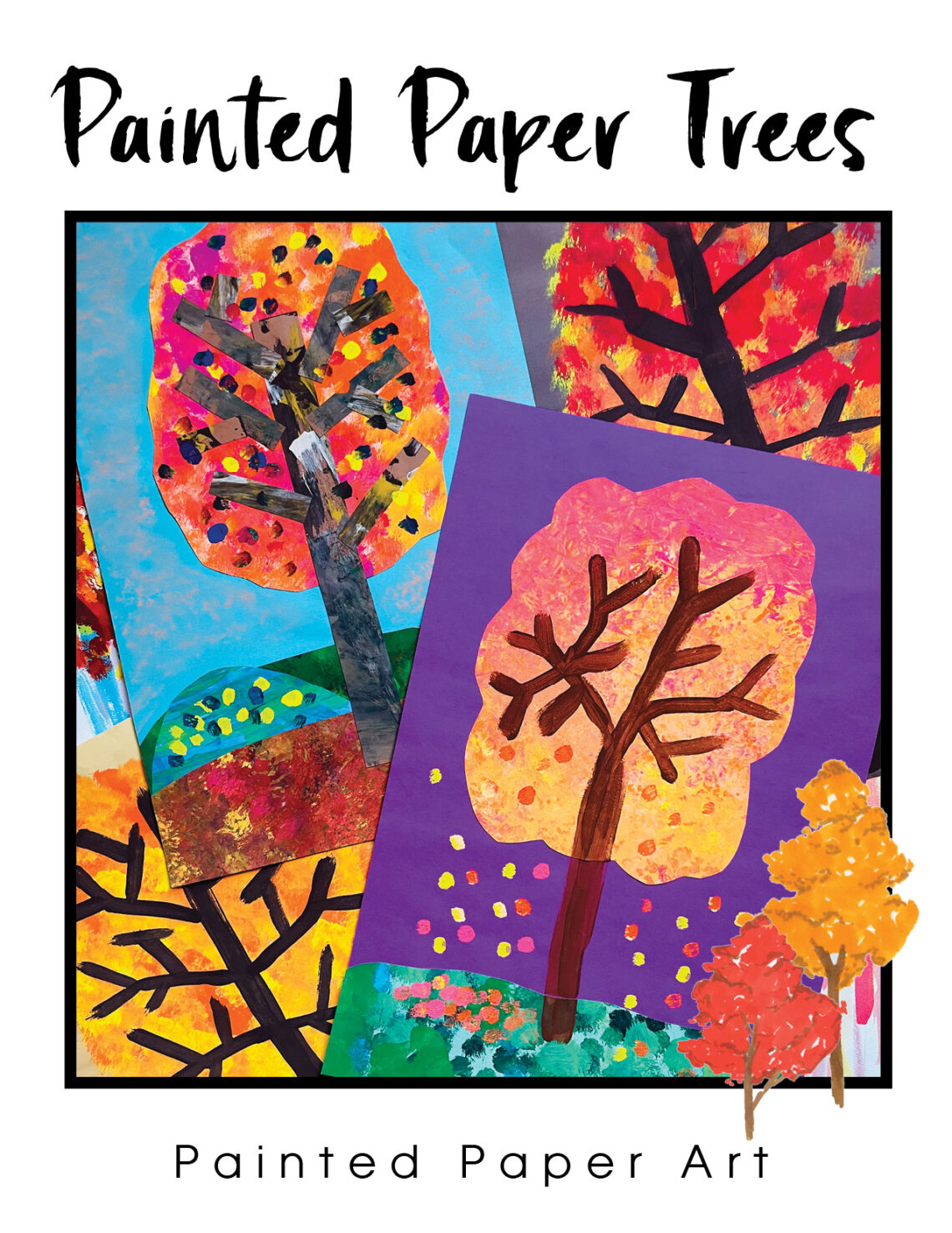 Painted Paper Trees