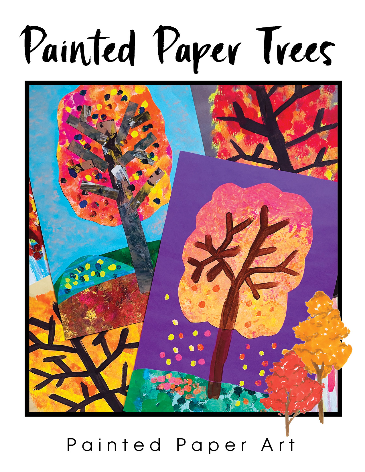 Painted Paper Trees