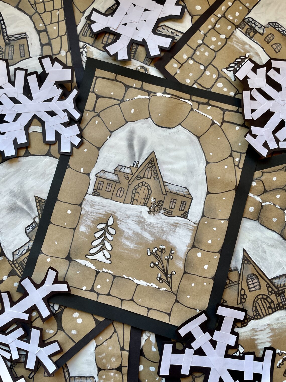 English Countryside Manor – Painted Paper Art