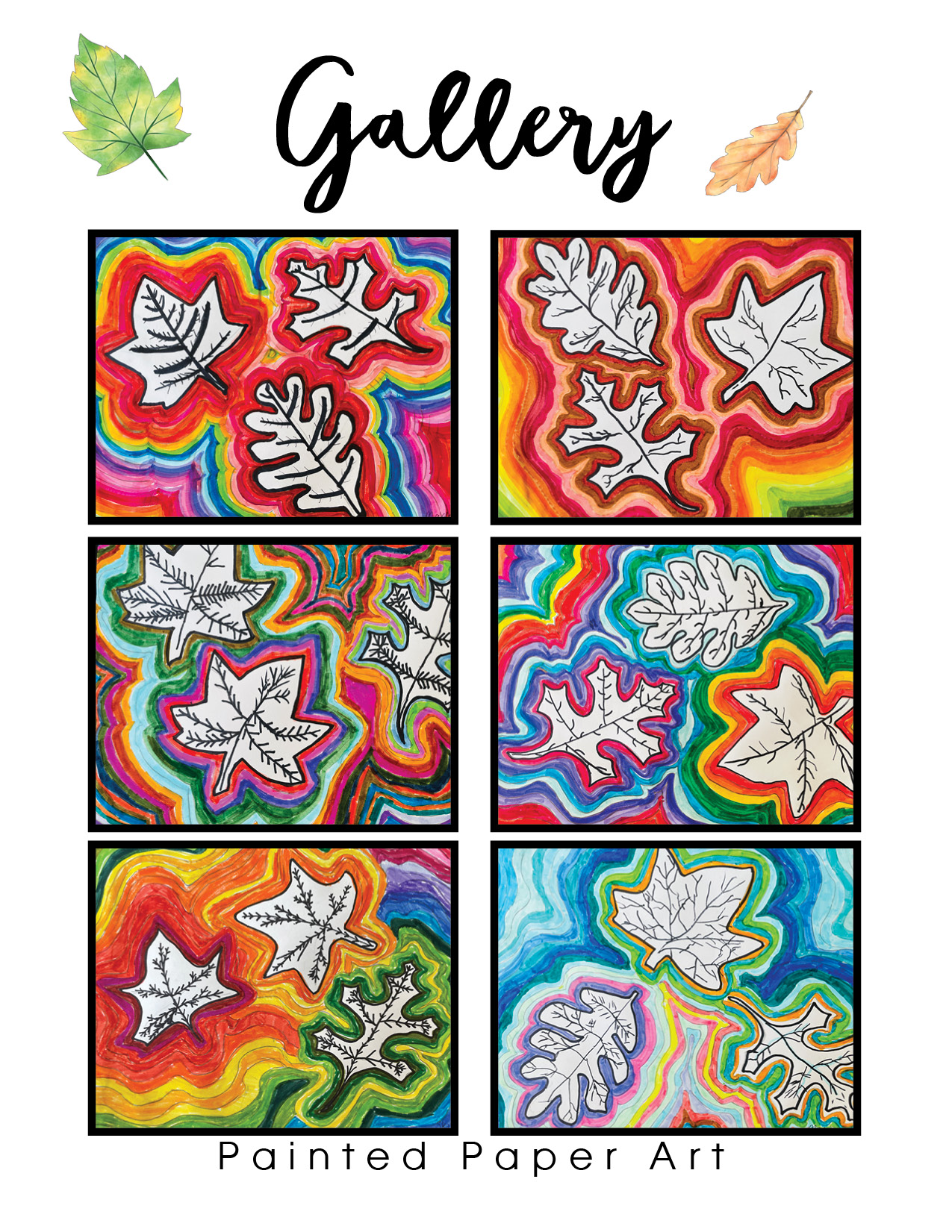 Leaves with Radiating Lines