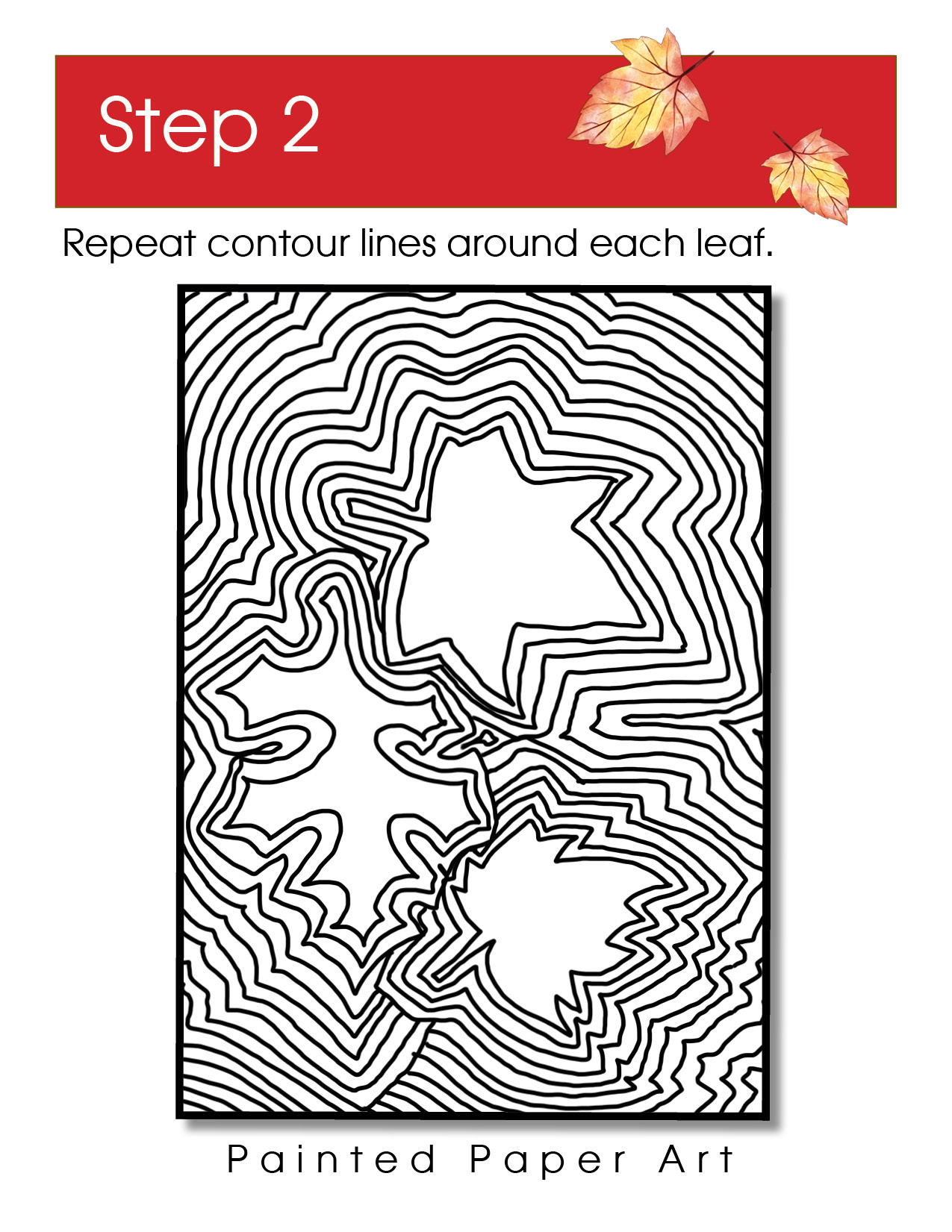 Leaves with Radiating Lines