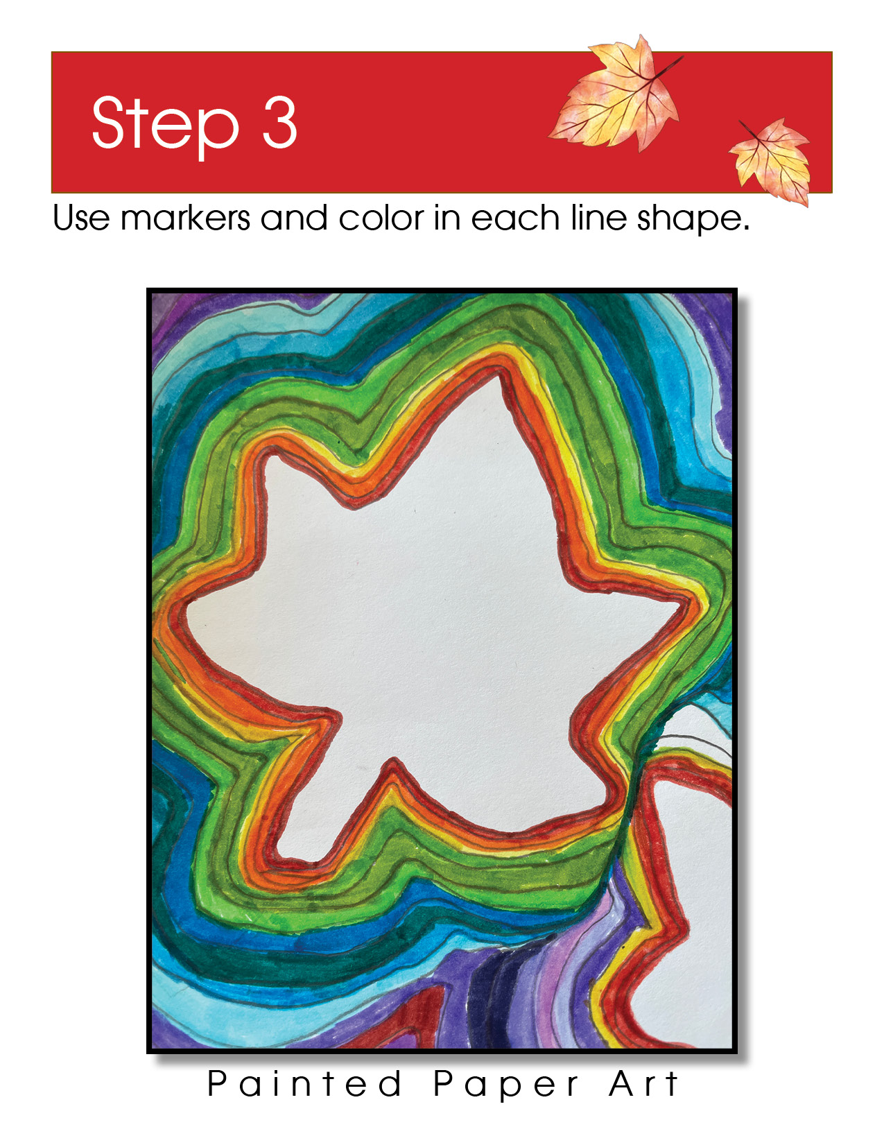 Leaves with Radiating Lines