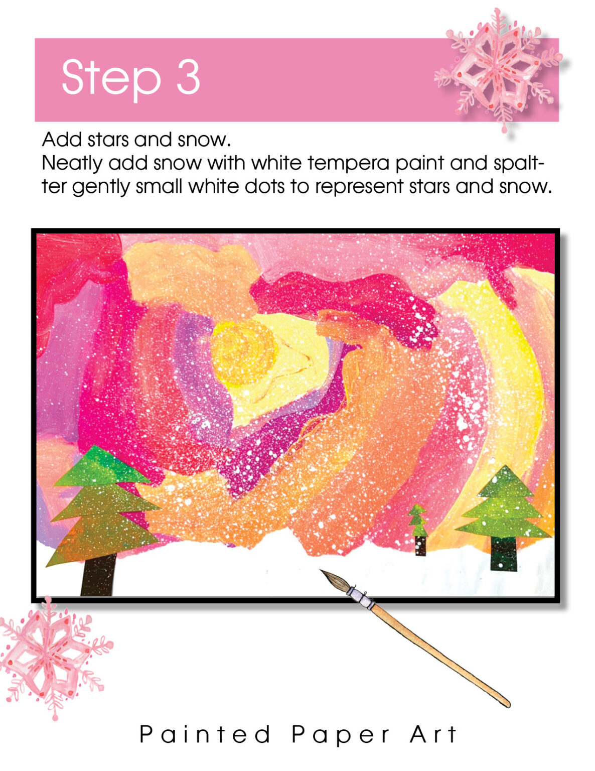 Winter Woods with Northern Lights