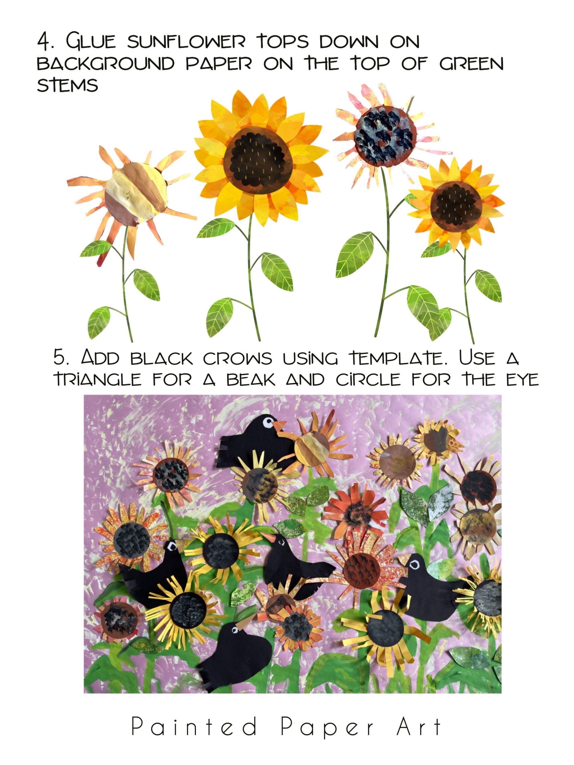 Sunflowers and Crows