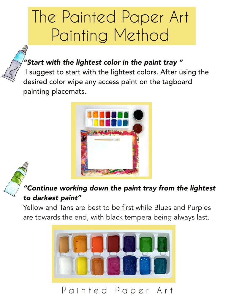 Painted Paper Art Painting Method