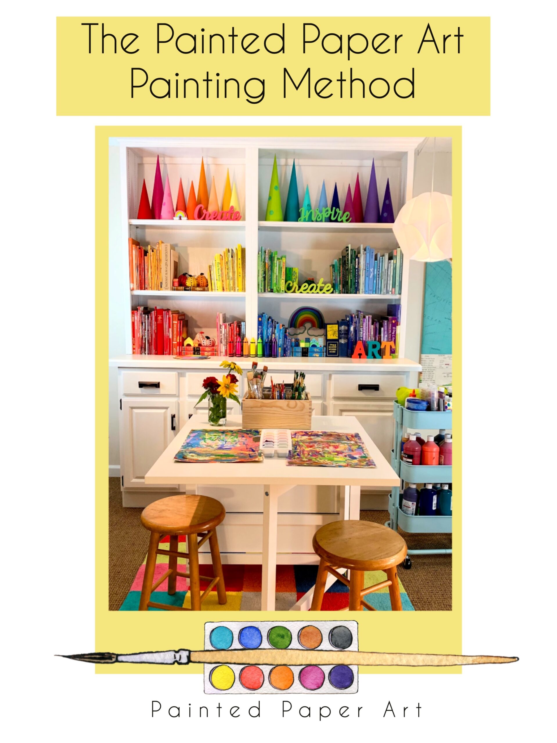 Painted Paper Art Painting Method